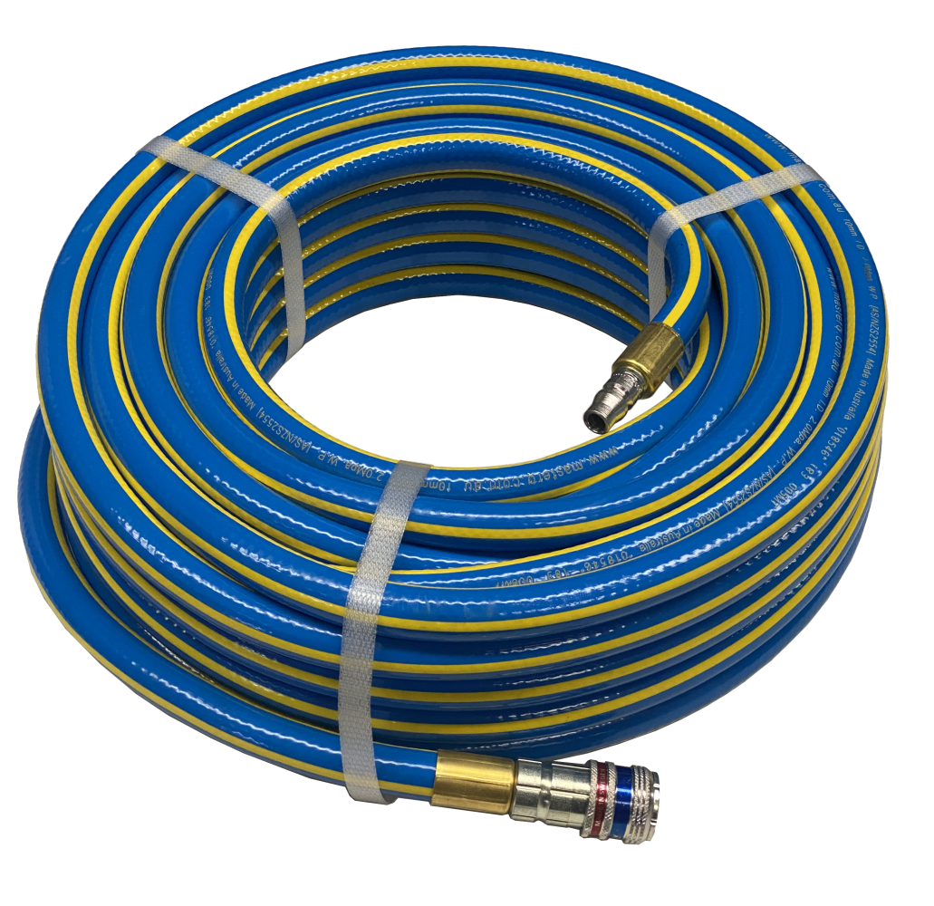 PVC Air Hose, 12mm (1/2"), 10m Fitted 315 Series (Nitto Style), eSafe ...