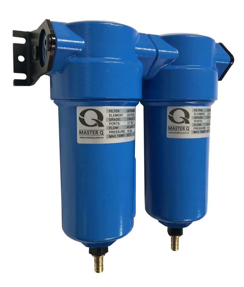 Filter set, dual, 0.01/AC, BA, 46CFM. Inc drains, mounting set ...